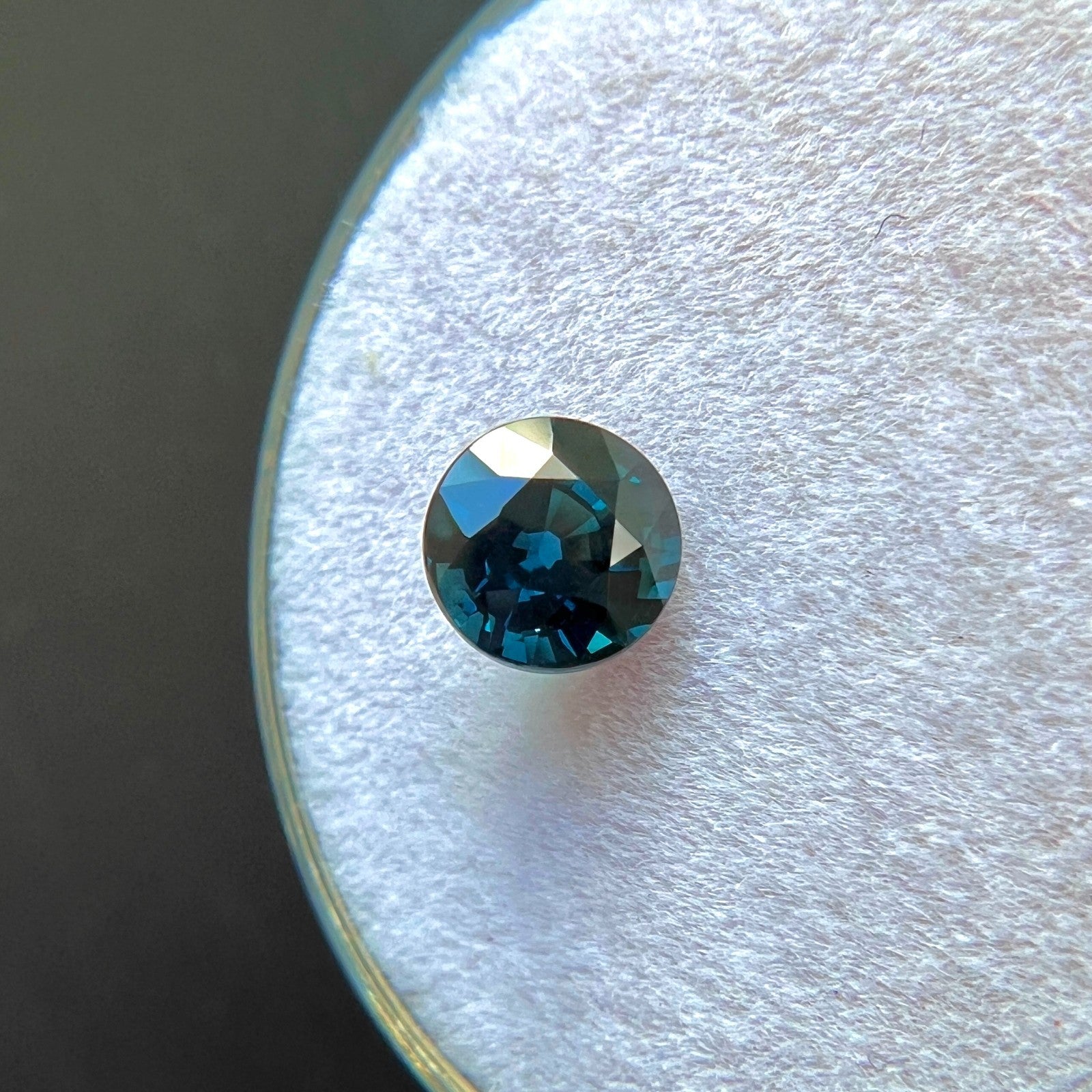 NATURAL 1.05ct DEEP Green Blue TEAL Sapphire Round Cut 5.5mm AUSTRALIA ...