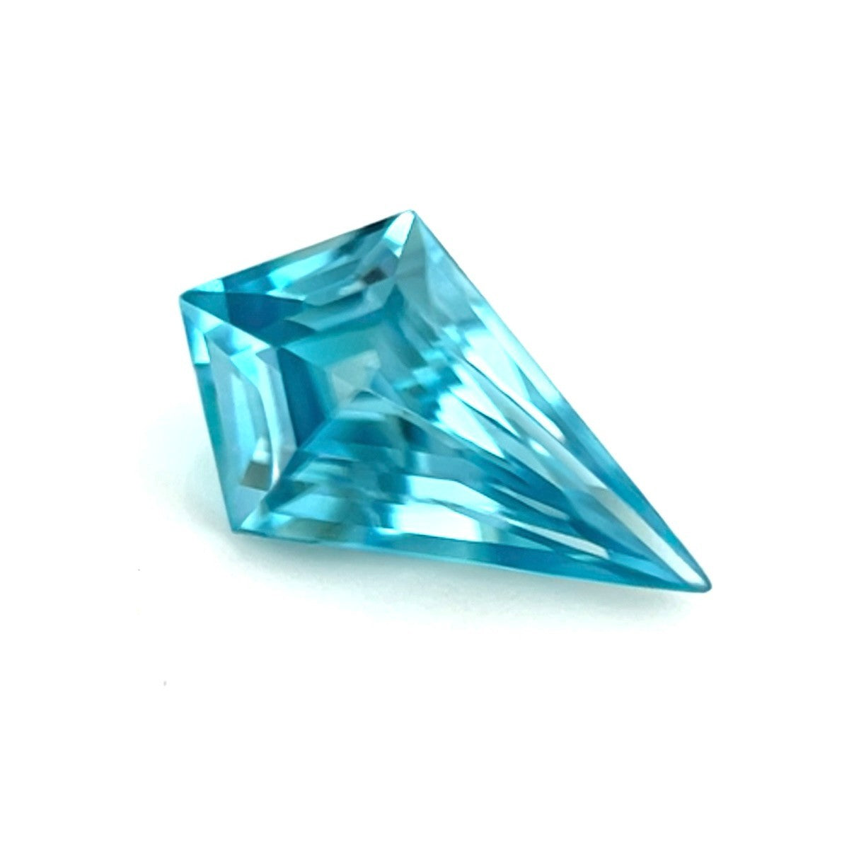 NATURAL 1.83ct NEON Blue Zircon Vivid Pear Cut 11x6.7mm Loose Gemstone ...