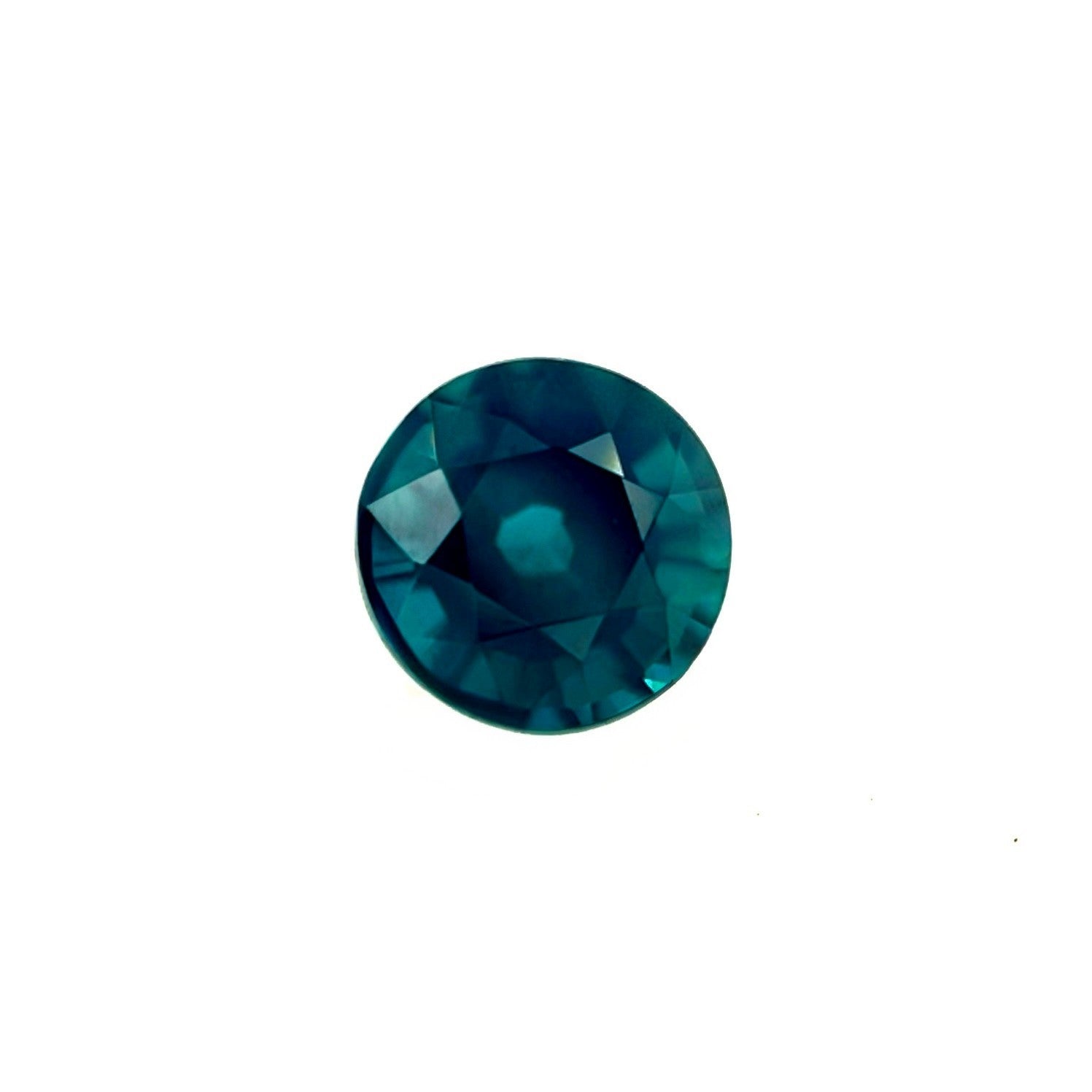 NATURAL 1.05ct DEEP Green Blue TEAL Sapphire Round Cut 5.5mm AUSTRALIA ...