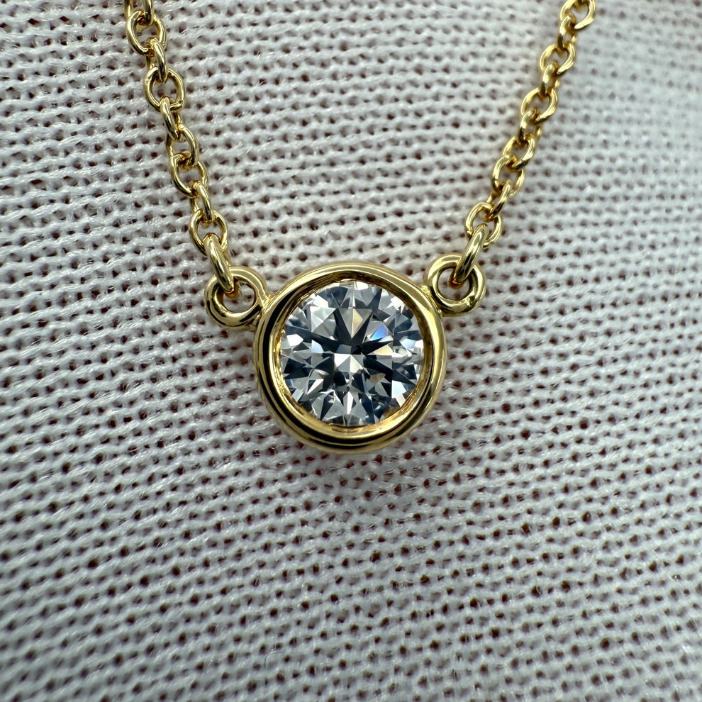 Tiffany & Co. Elsa Peretti Large Diamond By The Yard 18k Yellow Gold N ...