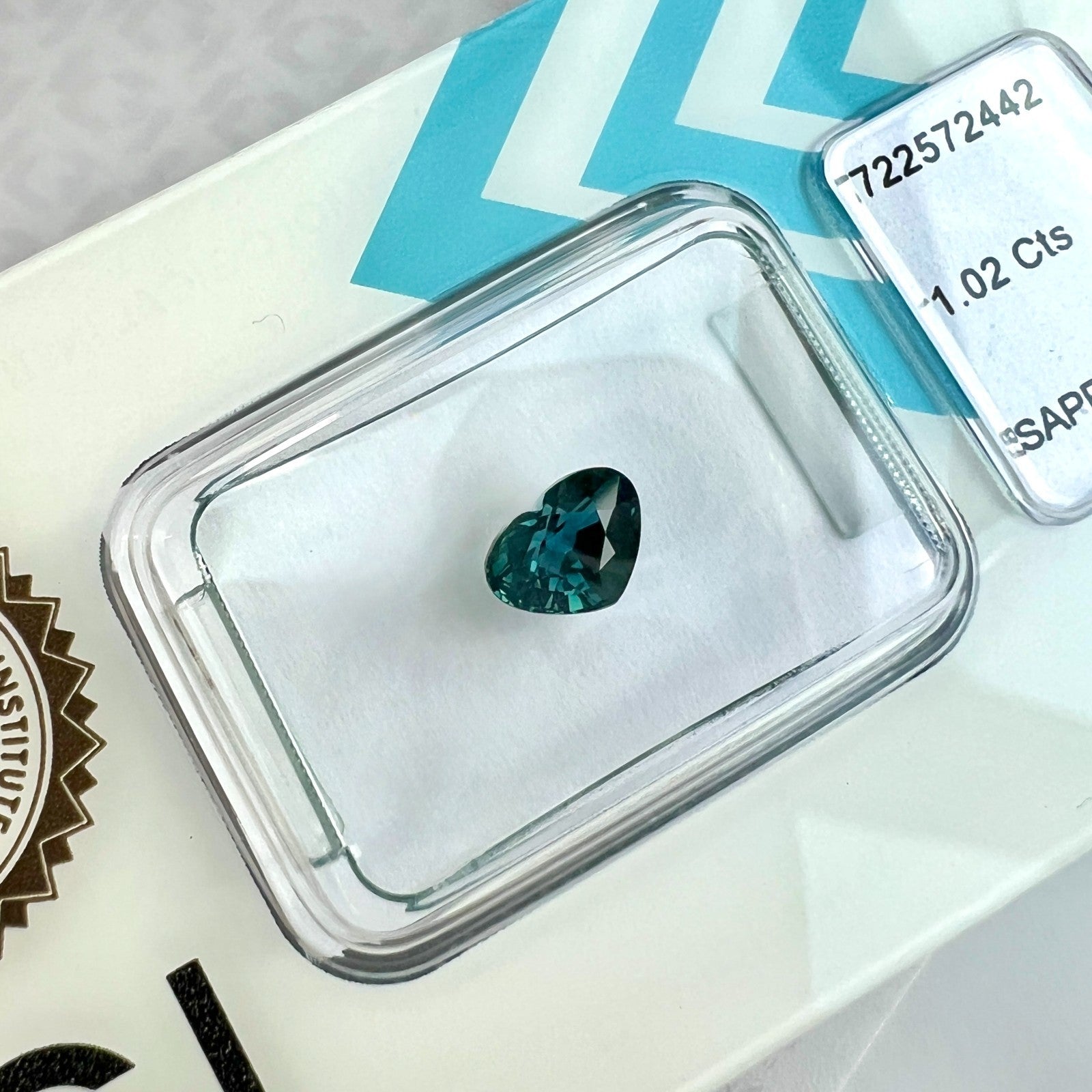 IGI CERTIFIED 1.02ct Untreated Deep Blue AUSTRALIA Sapphire Heart Cut ...