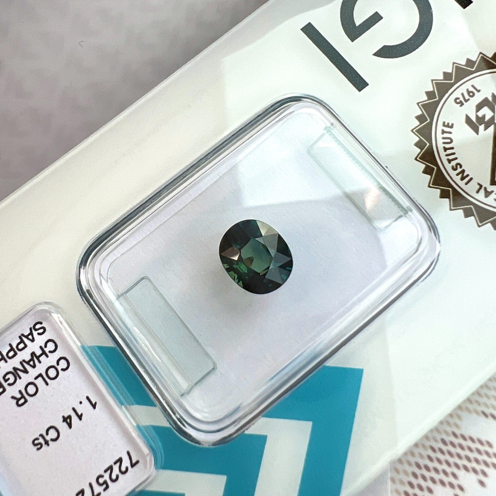 Rare IGI CERTIFIED 1.14ct Colour Change AUSTRALIA Sapphire UNHEATED Ov ...