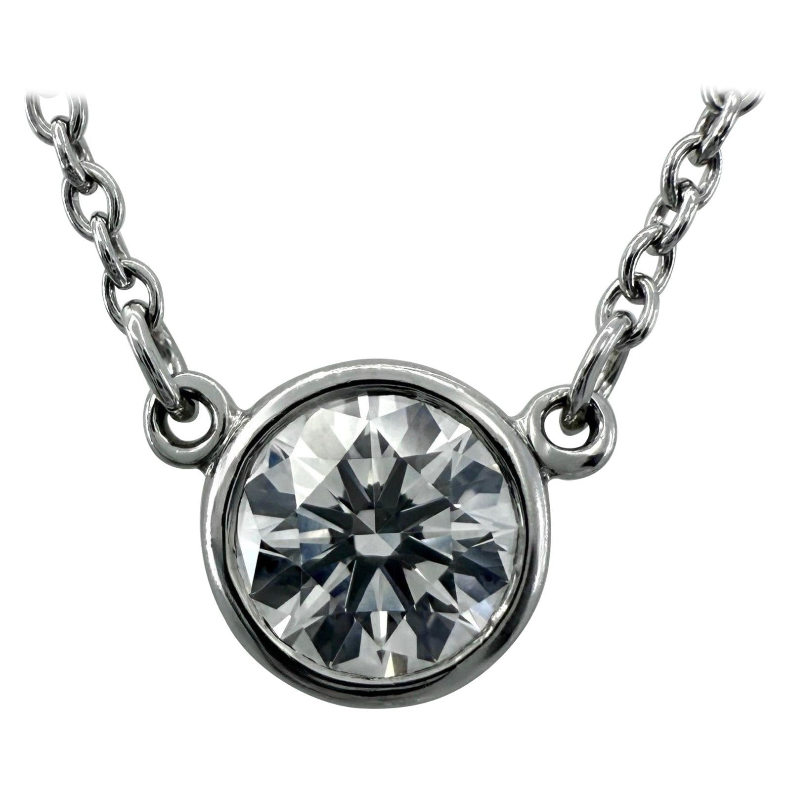 Vintage Tiffany & Co. Elsa Peretti Large Diamond By The Yard Platinum ...