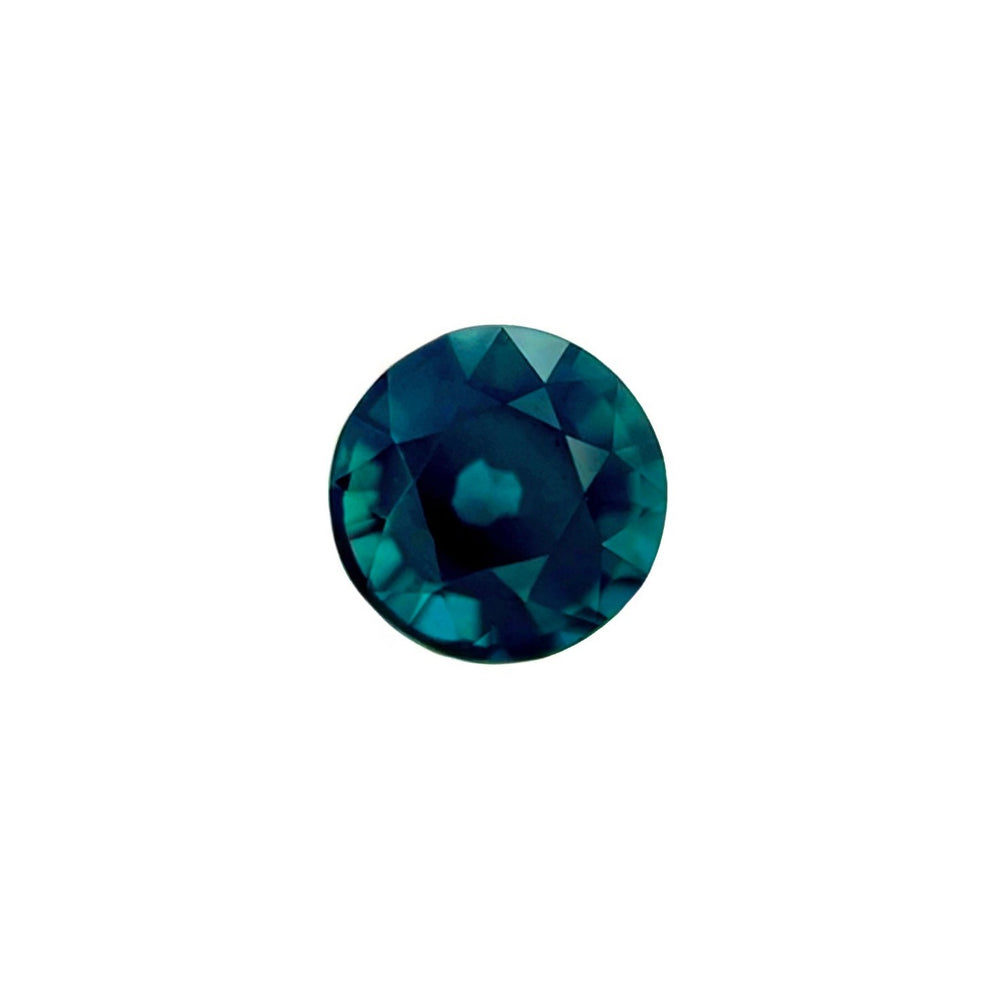 NATURAL 1.05ct DEEP Green Blue TEAL Sapphire Round Cut 5.5mm AUSTRALIA ...