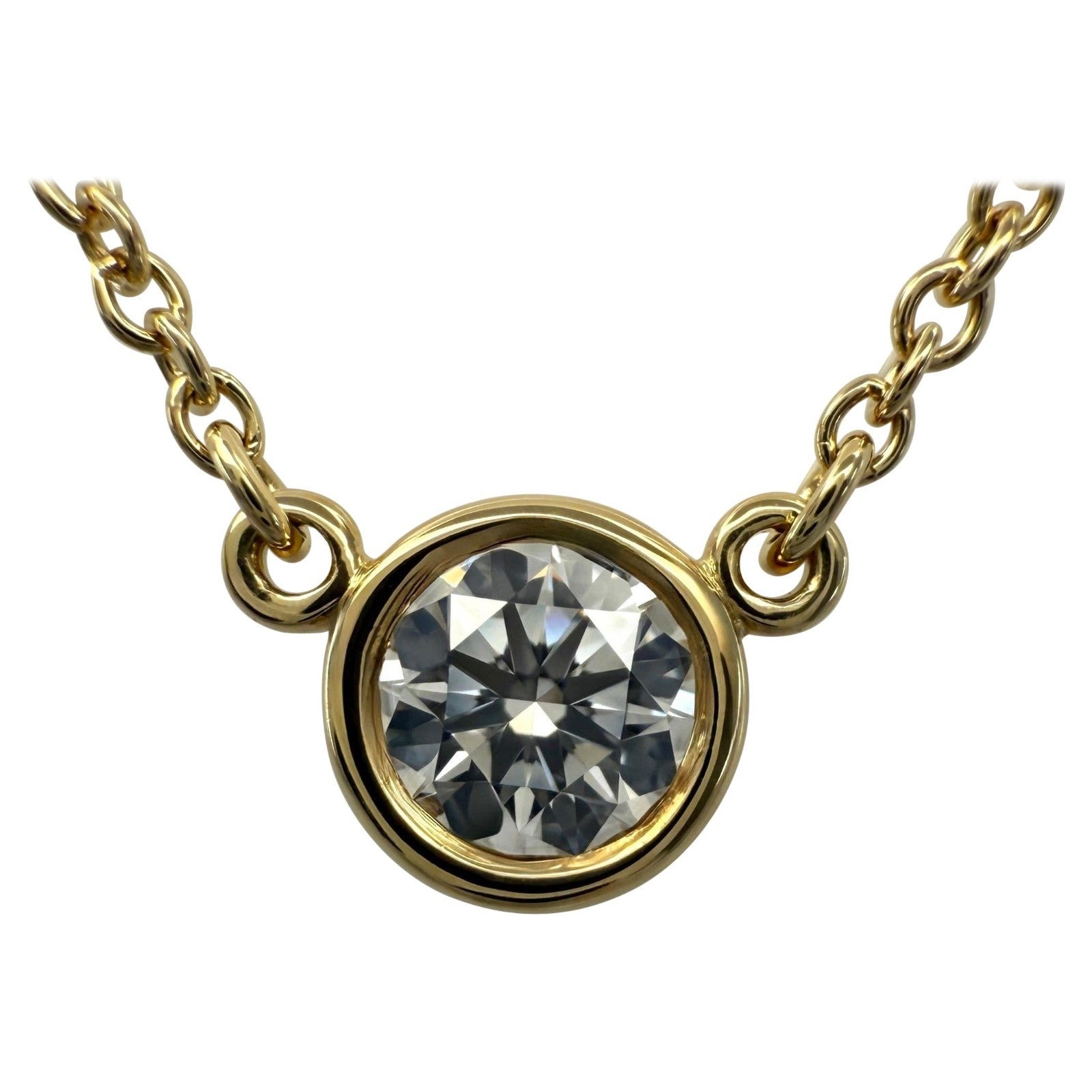 Tiffany & Co. Elsa Peretti Large Diamond By The Yard 18k Yellow Gold N ...