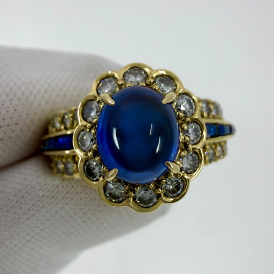 Rare Vintage Van Cleef & Arpels Blue Sapphire & Diamond GIA Certified ...