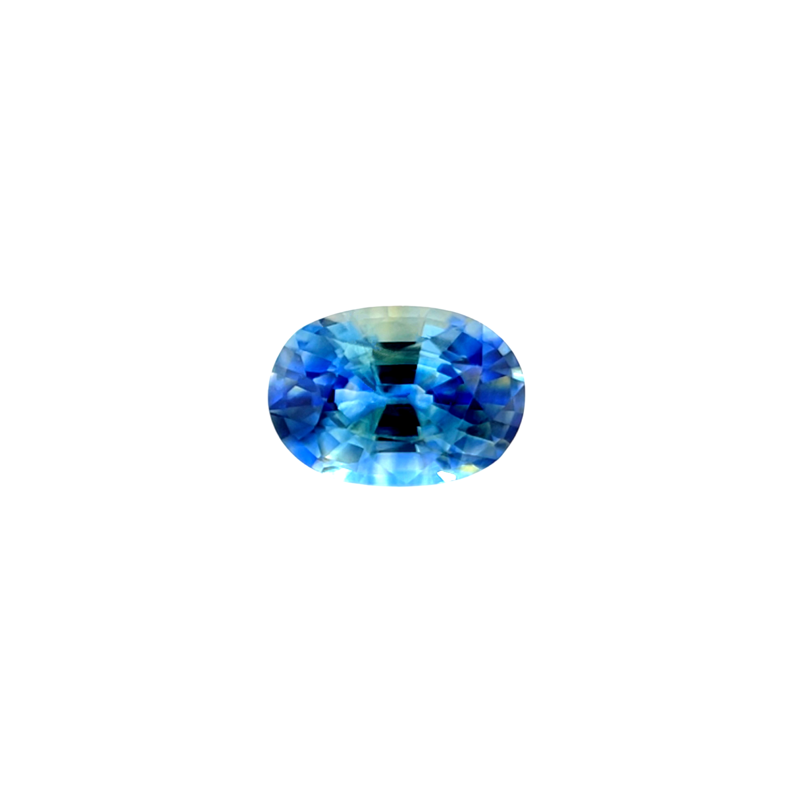 UNIQUE Bi Colour CEYLON 0.71ct Sapphire Green Blue Oval Cut Sri Lanka ...