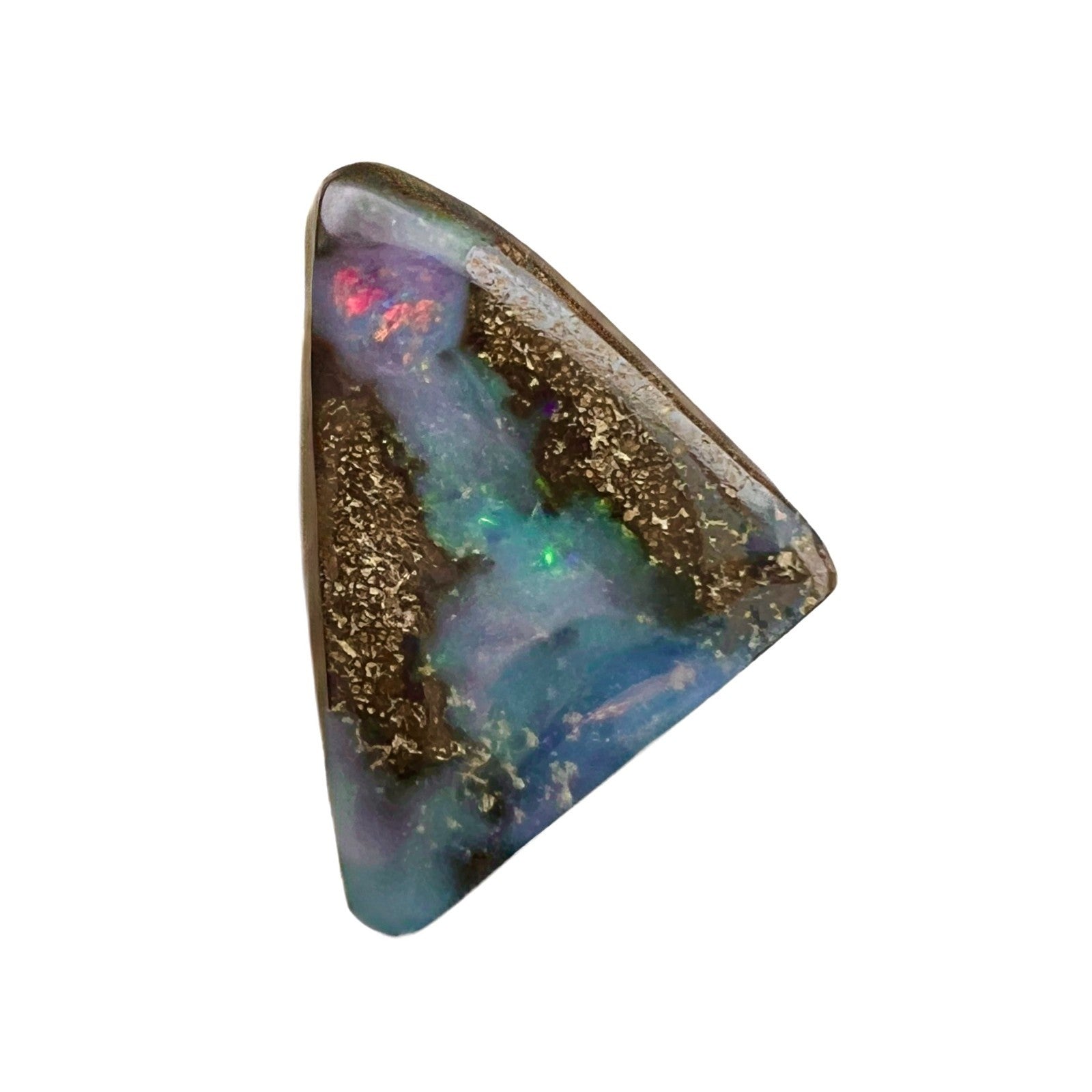 3.81ct NATURAL Australian Boulder Opal Matrix Queensland Gem 15.1x10.5 ...