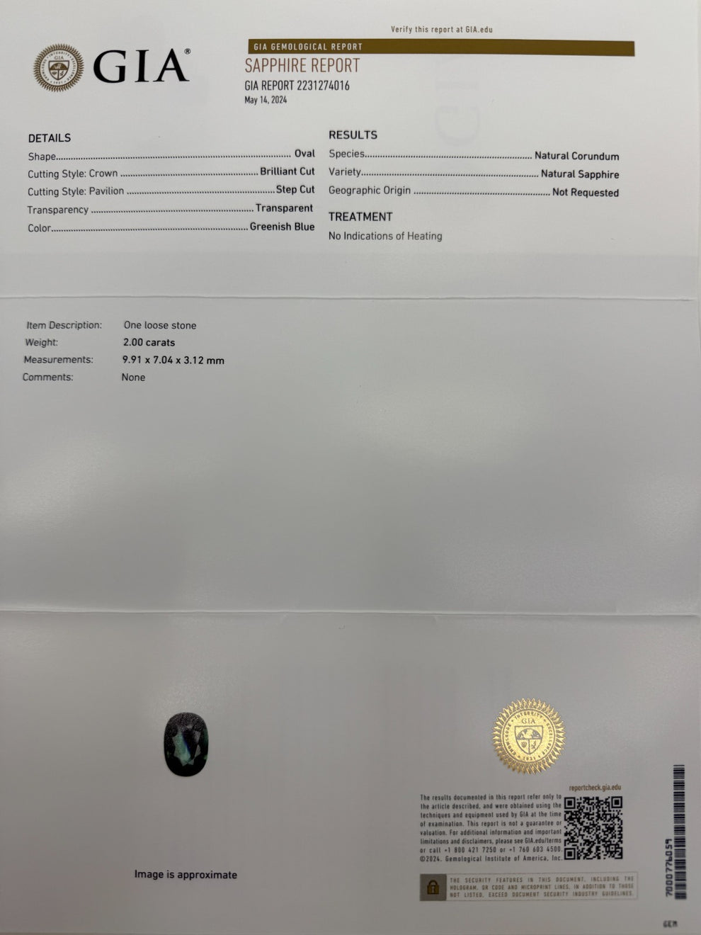 2.00ct GIA Certified Untreated Bi Colour Sapphire & Diamond Platinum P ...