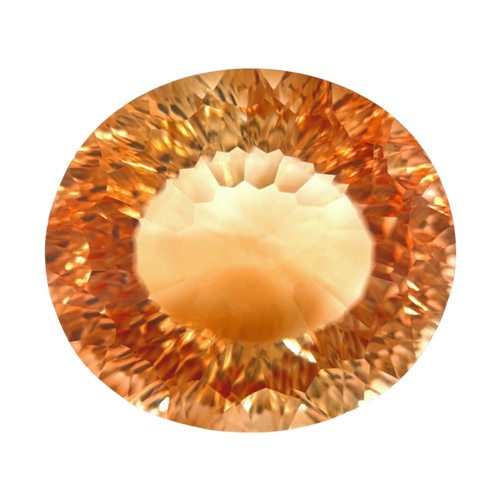 NATURAL 15.57ct Champagne Orange Topaz Oval Cut Gem 16x14.2mm VVS ...